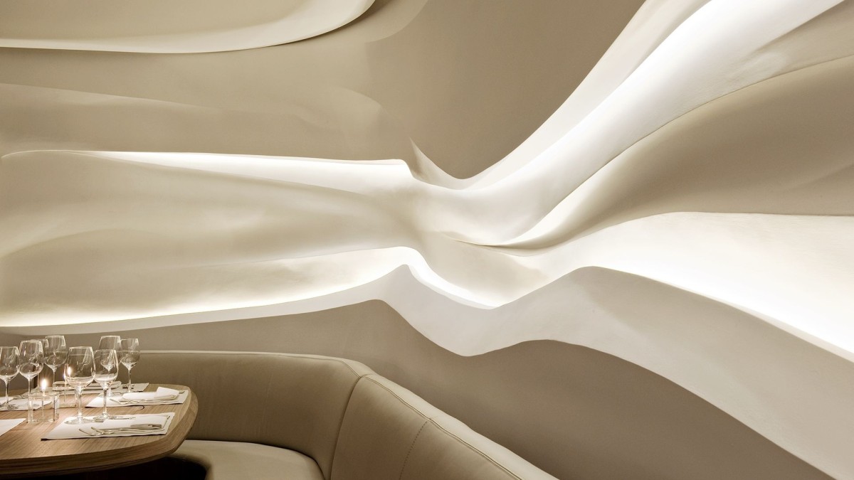 The Dachgarten restaurant at the Bayerischer Hof hotel, Jouin Manku